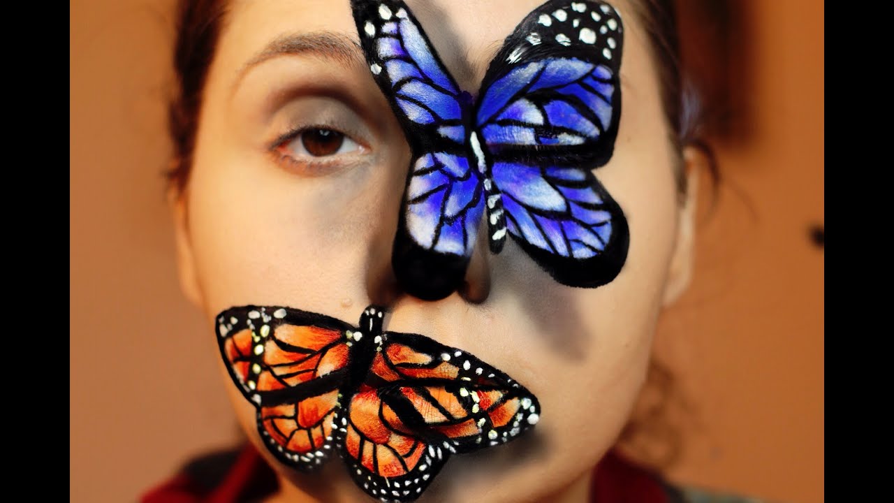 Monarch Butterfly Face Painting