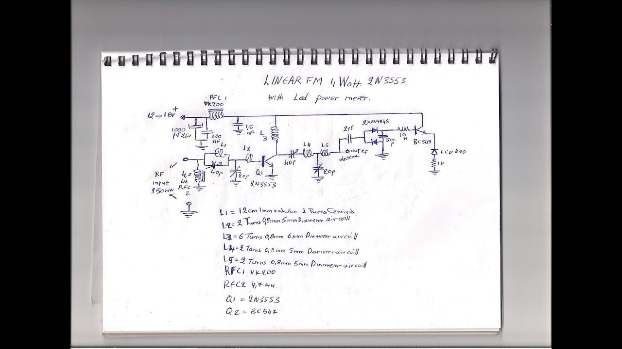 transmitter fm and linear 4 watt 2n3553 - YouTube