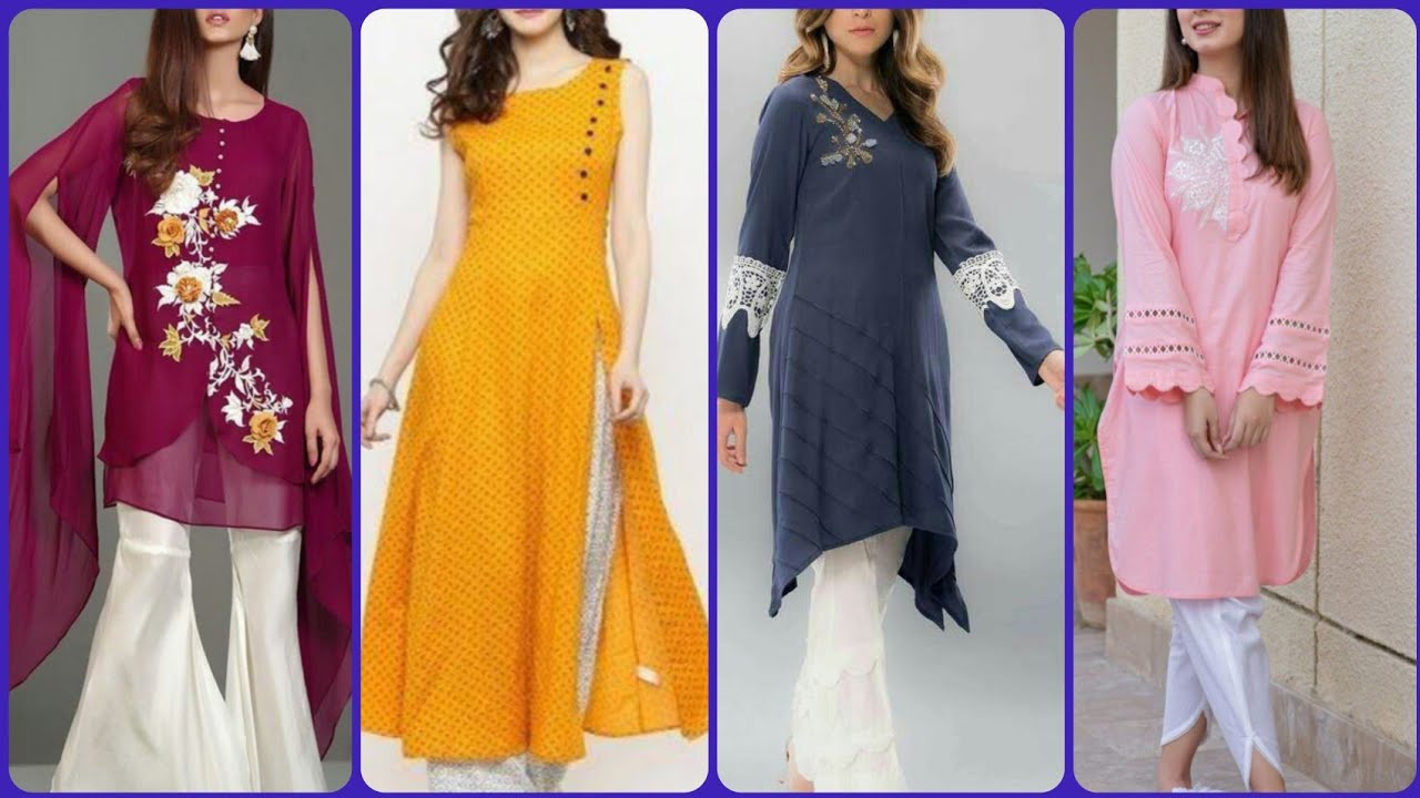 Open shirt design /Fancy kurti design/open shirt design with palazzo ...