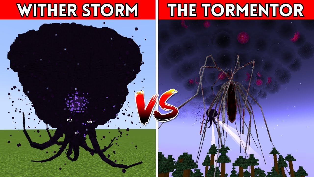 The TORMENTOR vs Cracker's Wither Storm Mod || Minecraft New Scary Mod ...