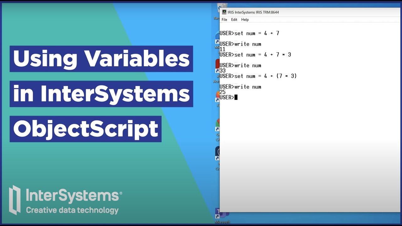 Using Variables In Intersystems Objectscript Youtube