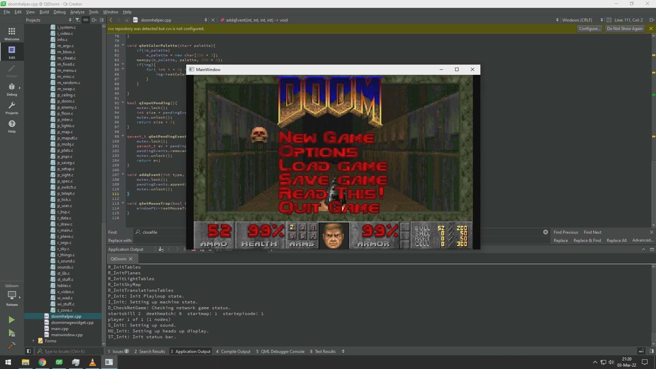 QtDoom: Portable Doom wrapper written in Qt - YouTube