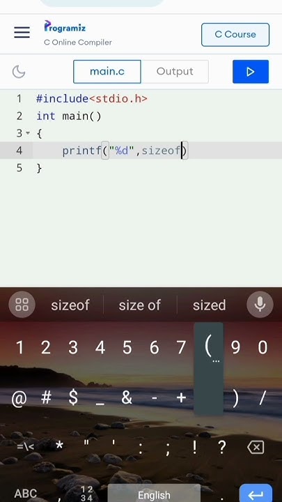 #Coding C Language||Calculate the size of data types(int) in bytes|| #C ...