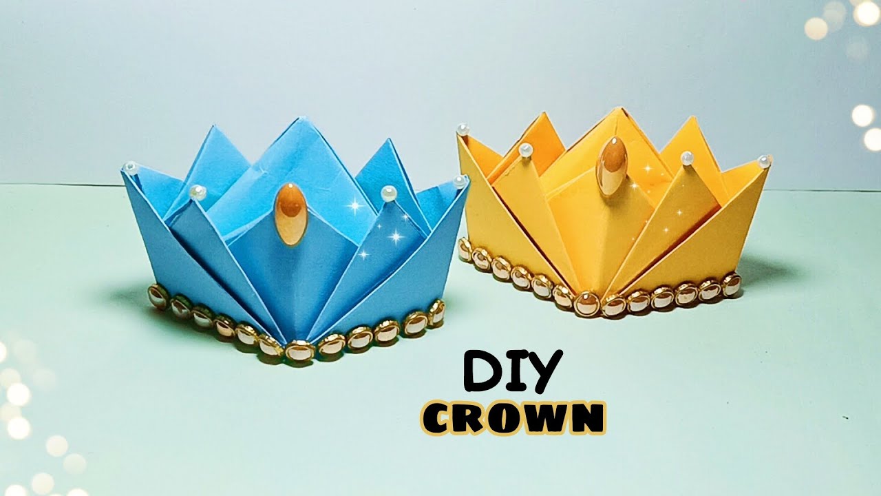 How to make paper crown| diy craft paper crown| paper crown idea - YouTube