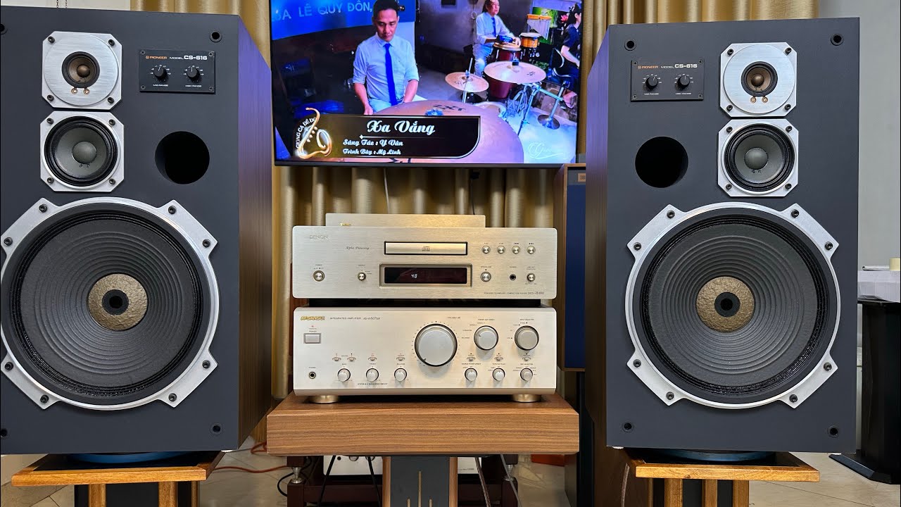 Test combo loa Pioneer CS-616 – amply Sansui 607XR – đầu CD Denon S10II ...