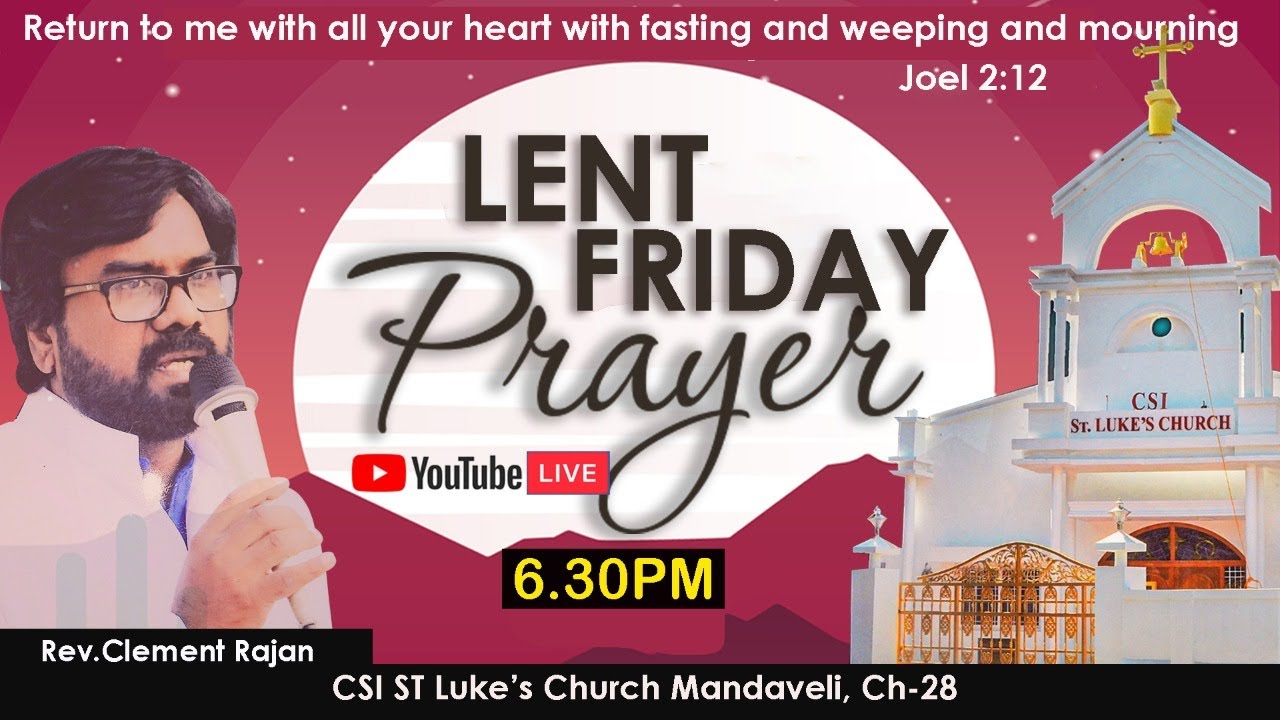 🔴LIVE || March 19th || Lent Friday Service - YouTube