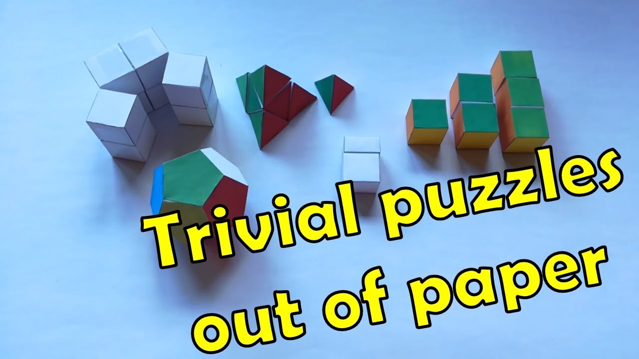 Trivial paper puzzles & How to build them - YouTube