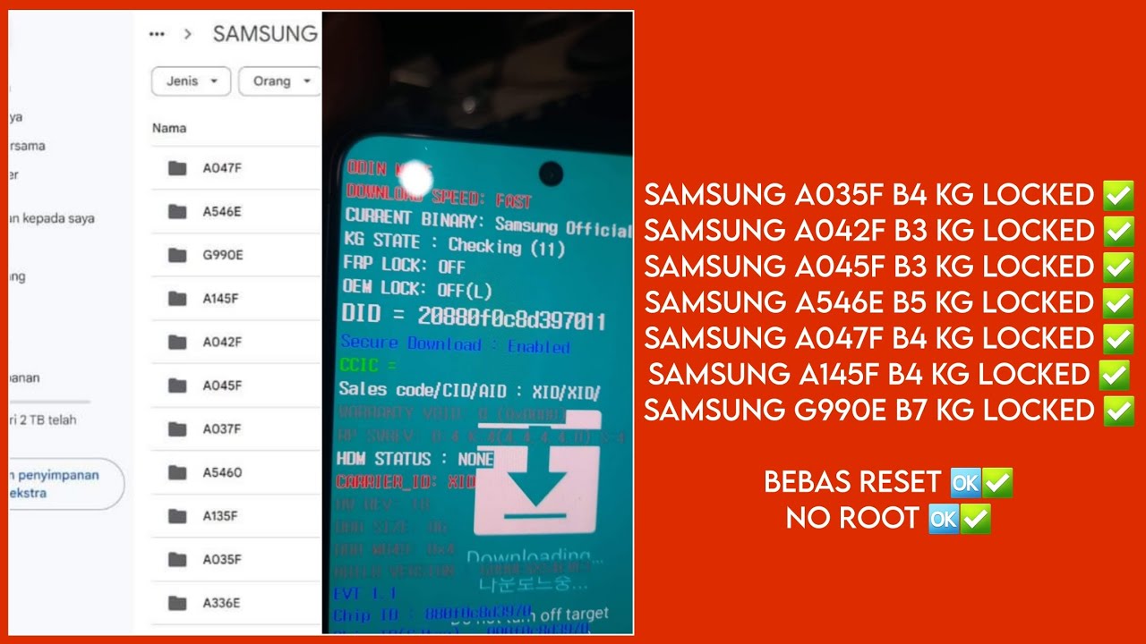 SAMSUNG KG LOCKED, KG BROKEN, MDM MODE CANT DOWNLOAD, KG CHECKING 11 ...