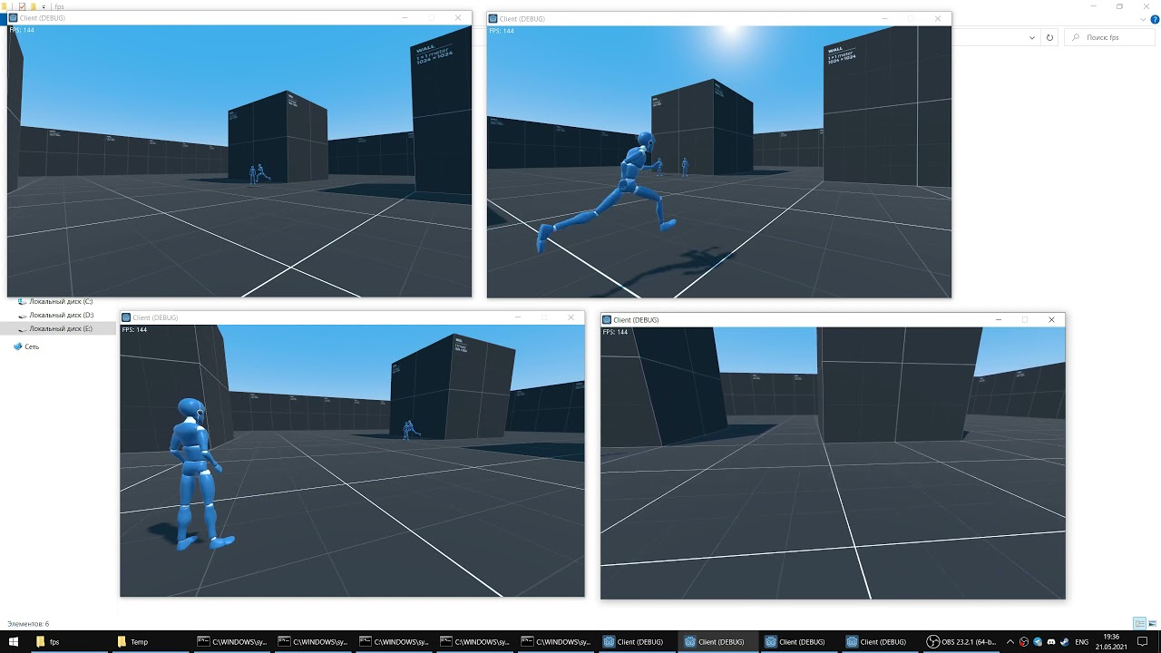 Godot 3 multiplayer FPS game test 1 - YouTube