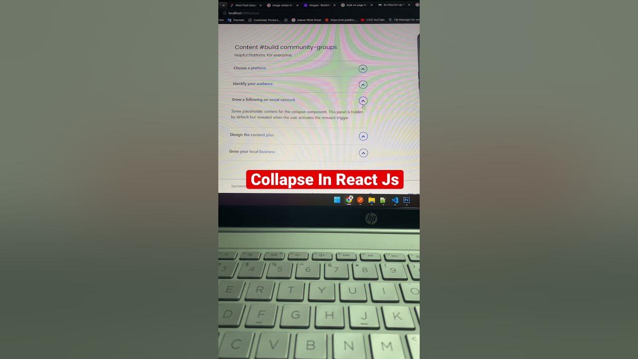 React JS Collapse #react #native #programming #codding - YouTube