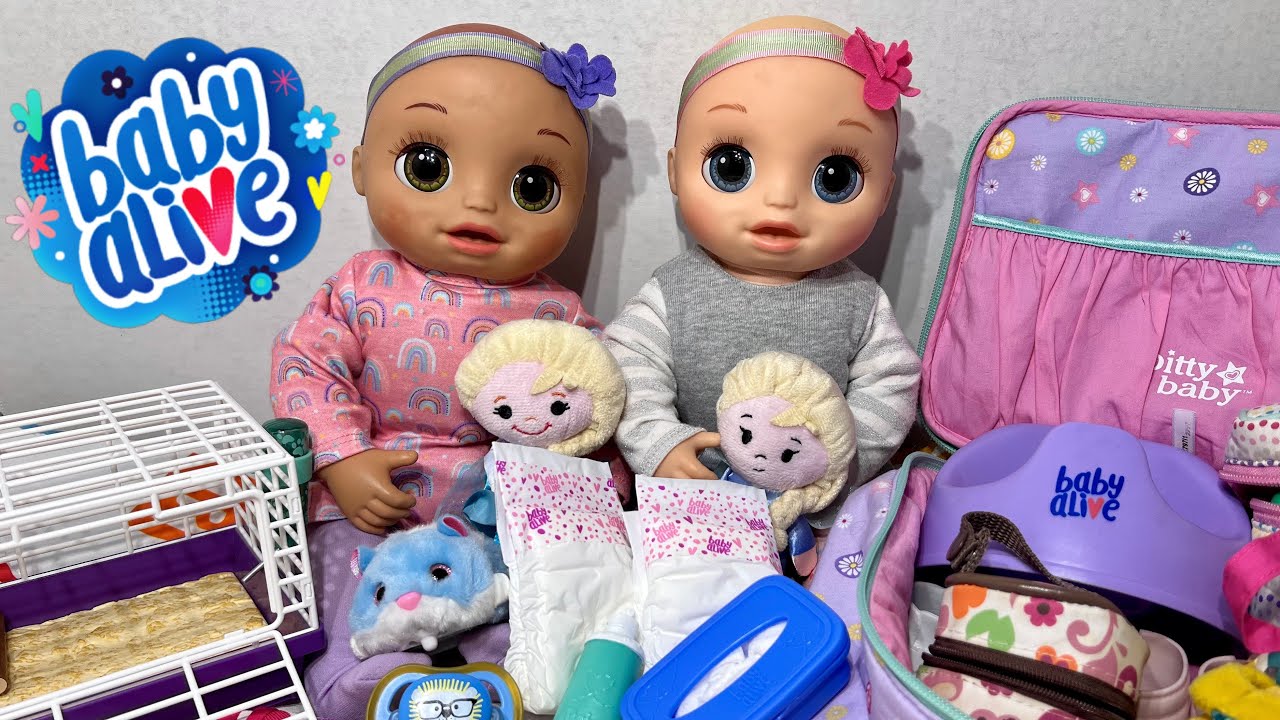 Baby Alive Twins Packing Baby Bag and Lunchbox for Daycare - YouTube