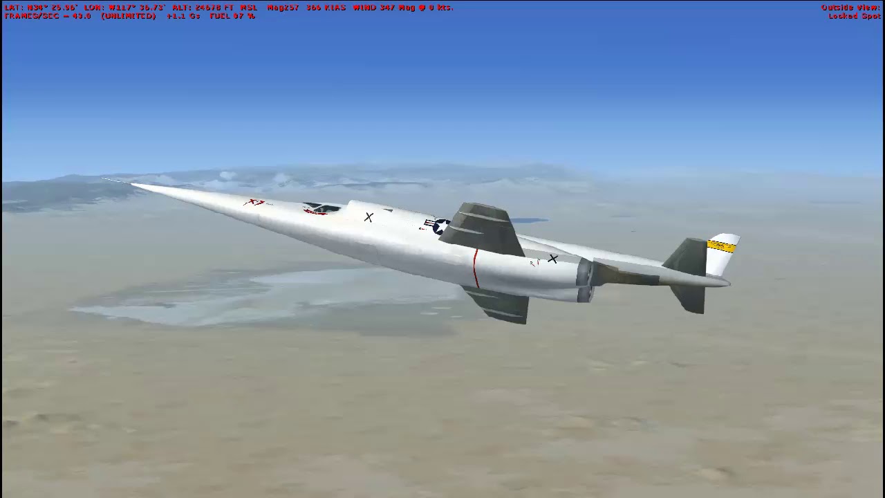 FSX:SE Milton Shupe Douglas X-3 Stiletto BETA first flight. - YouTube