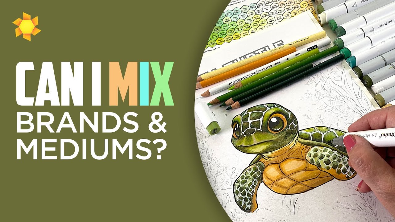 Mixing coloring brands and mediums #coloringbook - YouTube