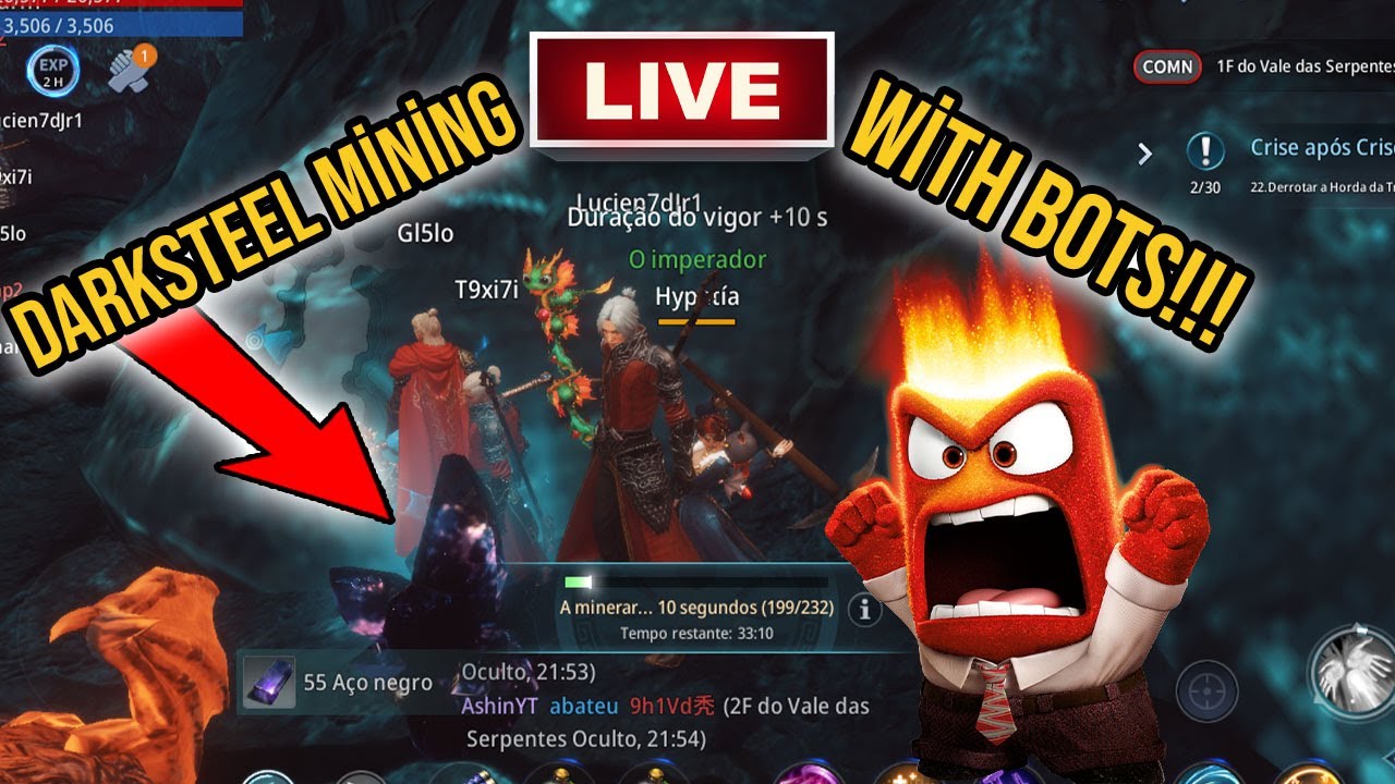 MİR4 - DARKSTEEL MİNİNG WİTH BOTS 😠 / MİR4 CANLI YAYIN (26.11.2021 ...