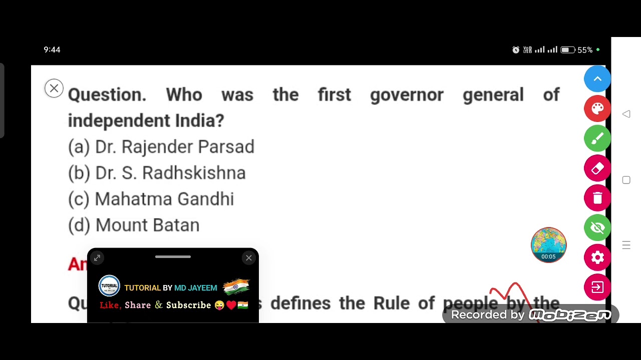 Who was the first governor general of independent India? - YouTube