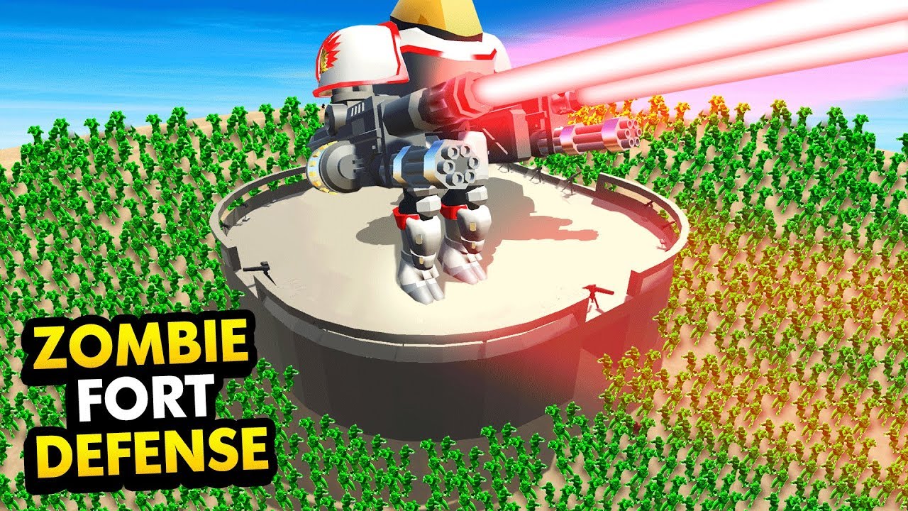 MECH ROBOT FORT vs 1,000,000 ZOMBIES IN Ravenfield (Ravenfield Funny ...