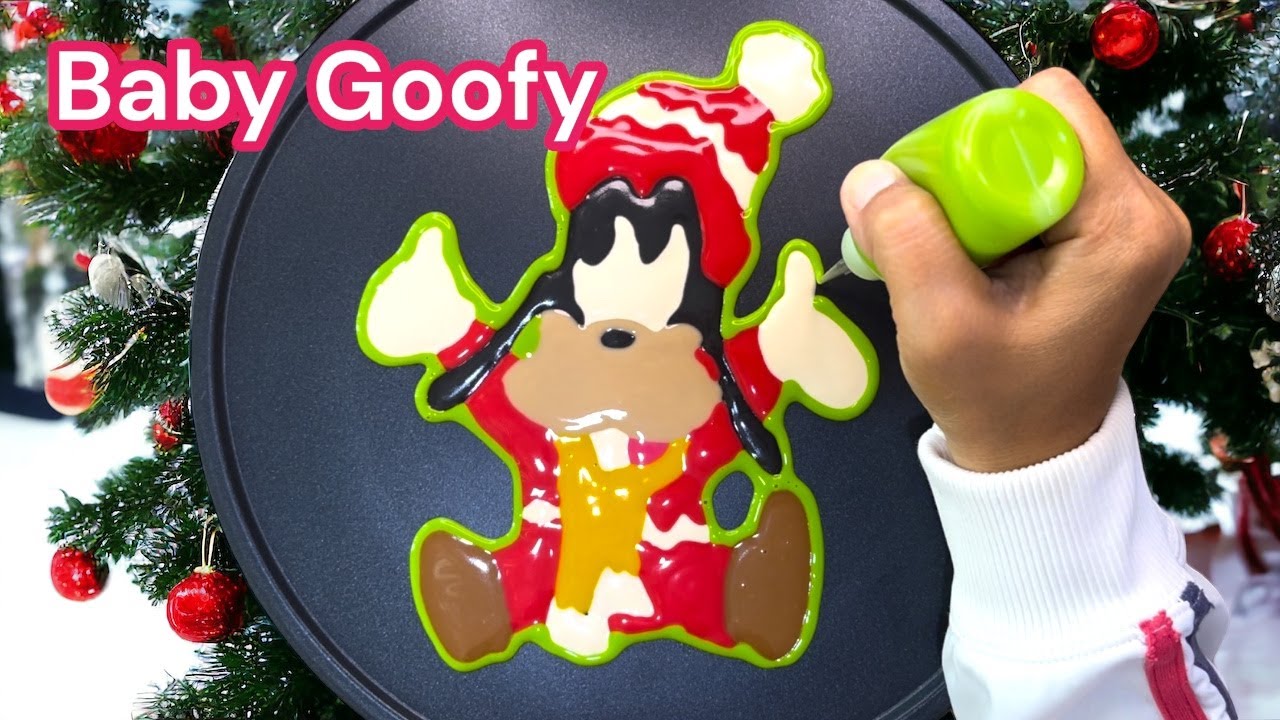 Baby Goofy Christmas Pancake Art - Cute Christmas, Christmas Draw ...