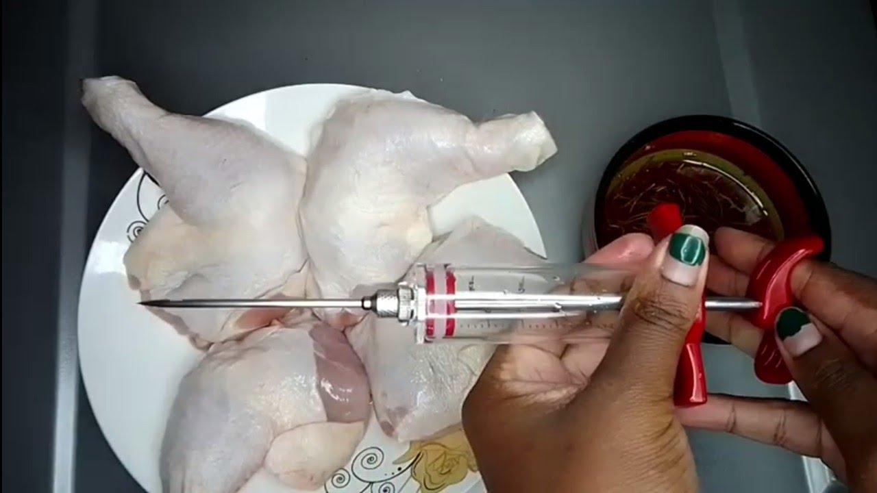 Marinade injected Chicken Leg quarter Recipe| How to use a marinade ...
