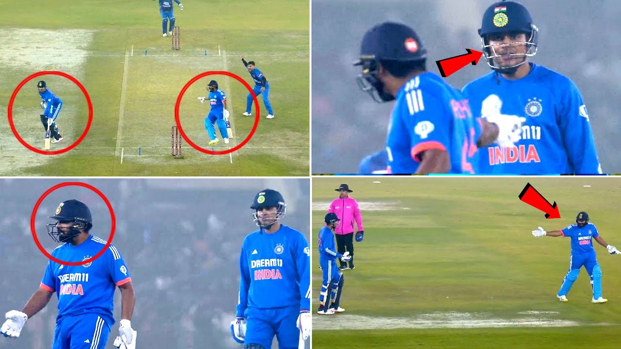 Rohit Sharma Run out Today vs Afghanistan Angry on Shubman Gill after ...