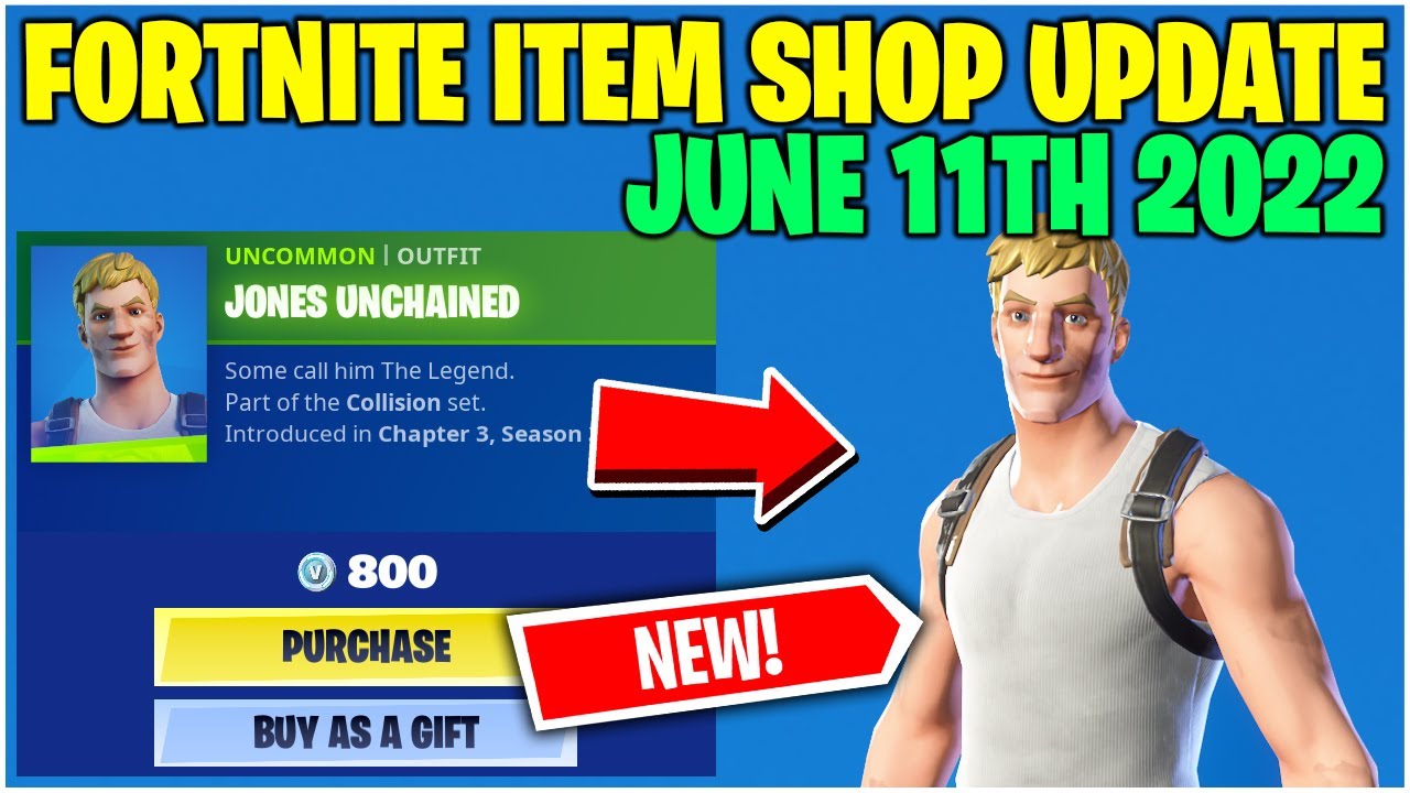 Fortnite Item Shop *NEW* JONES UNCHAINED SKIN! [June 11th, 2022 ...