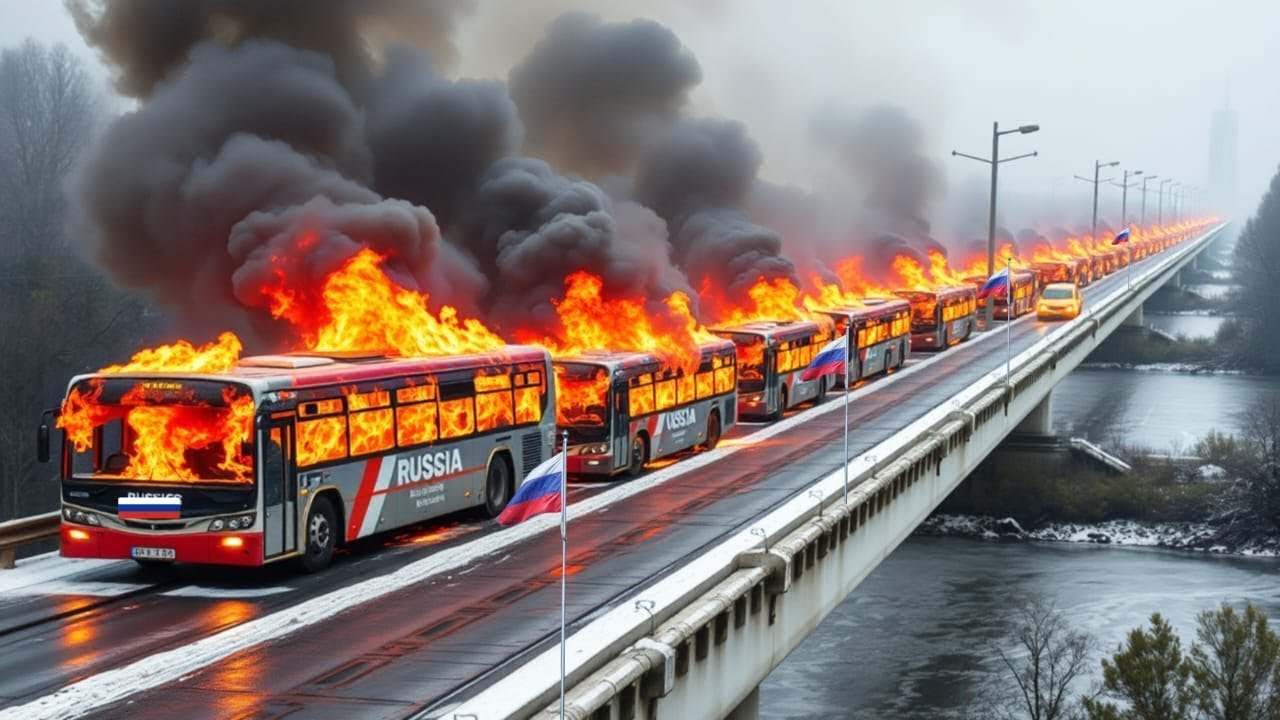 2 MINUTES AGO! Ukraine bombed 83 Russian buses supplying ammunition to ...