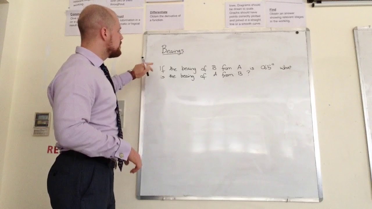 GCSE Mathematics - Calculating Reverse Bearings - YouTube