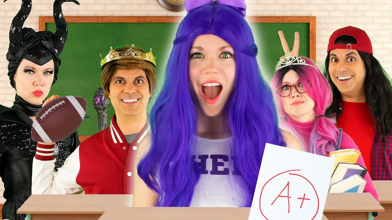 DESCENDANTS Back to HIGH SCHOOL | DESCENDANTS in REAL LIFE | MAL and ...