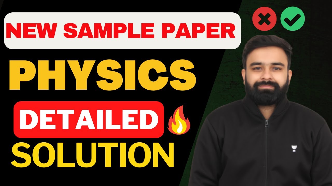 Physics New Sample Paper | Class 12 Boards 2023 | Vishal Khattar - YouTube
