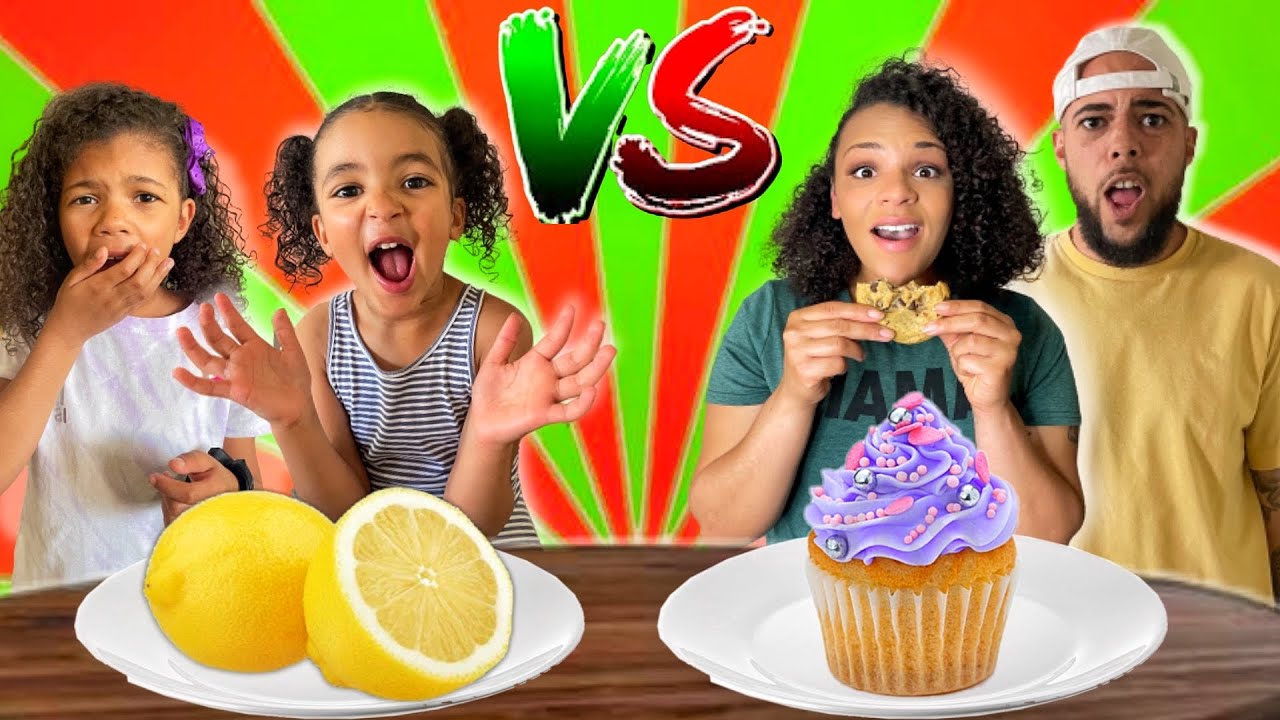 SOUR VS SWEET FOOD CHALLENGE! | KIDS VS. PARENTS | *Hilarious Reaction ...