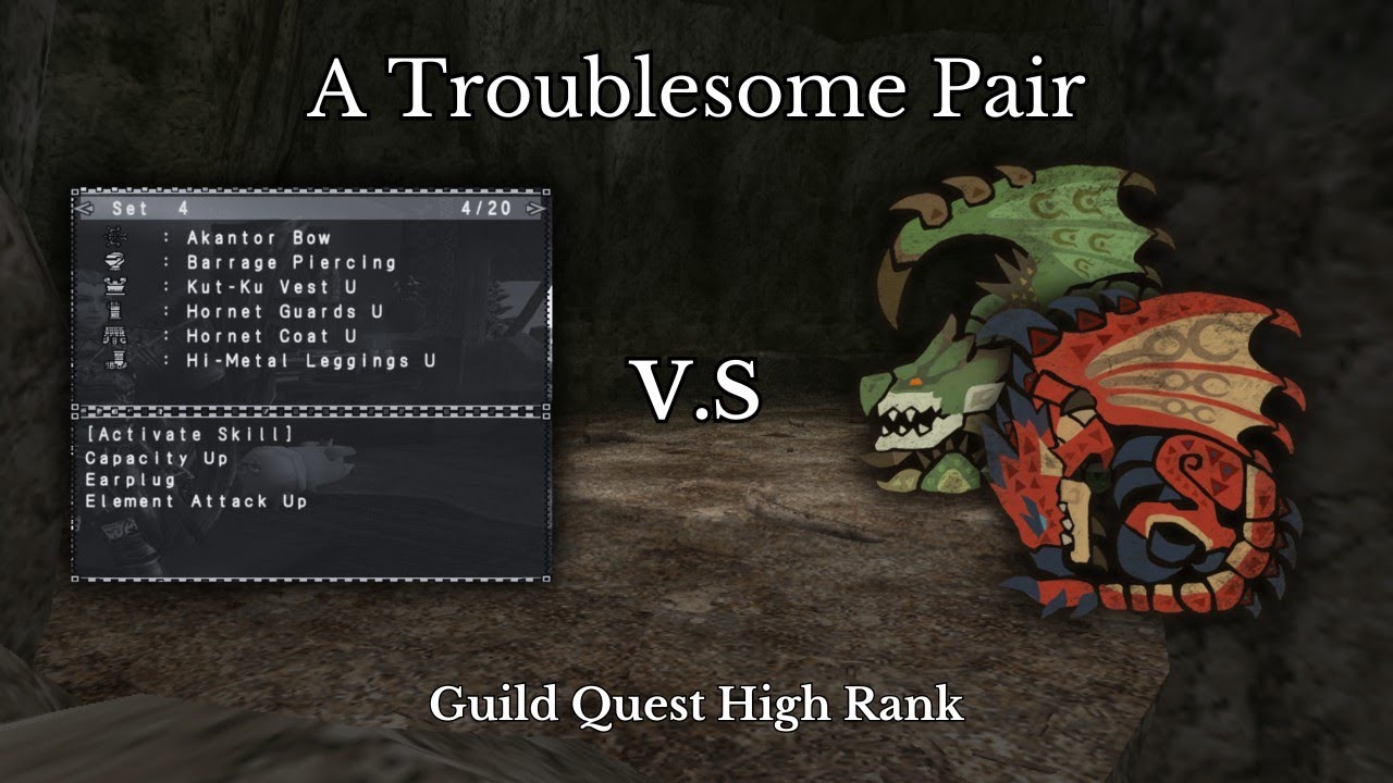 MHFU | "Optional Quest H.R ★8" Rathian & Rathalos vs Elemental Boost ...