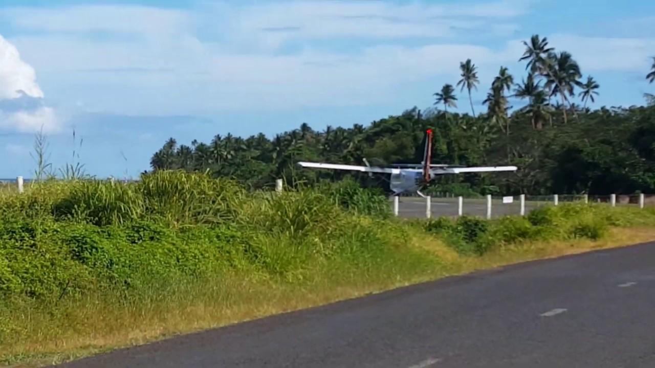 Fiji Link DHC-6 Twin Otter Takeoff - YouTube