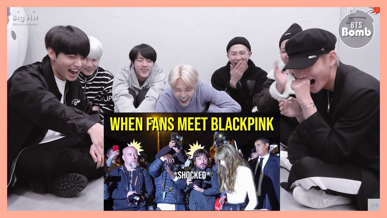 BTS reaction to When Fans Meet Blackpink [fanmade] - YouTube