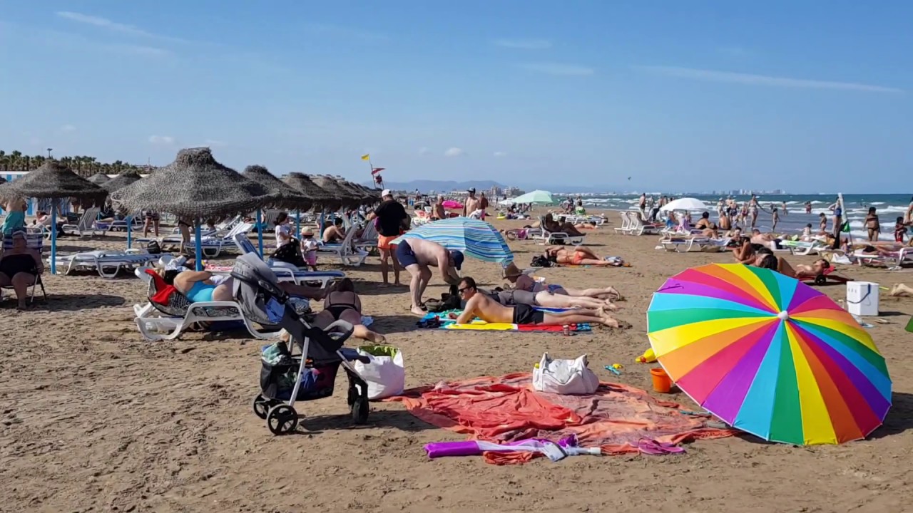 Plaja Malvarrosa, Valencia, 2019 - YouTube