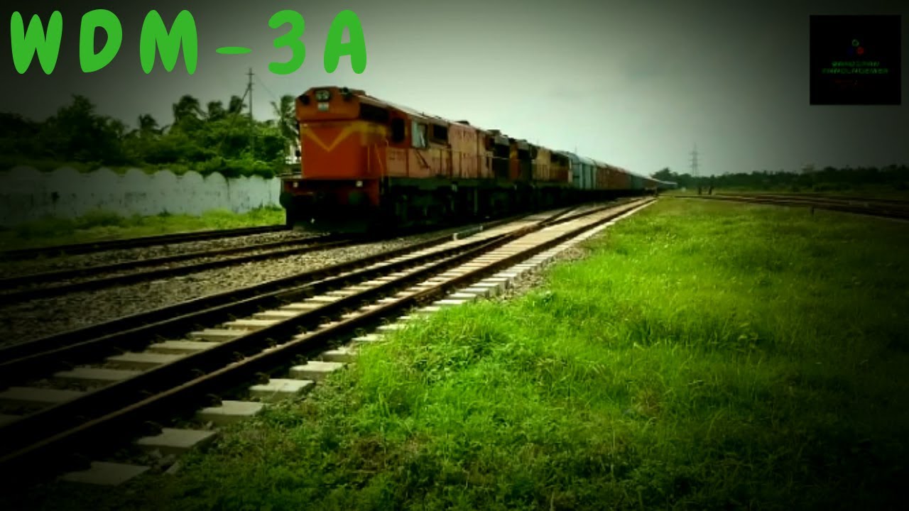 WDM-3A SHAKTI' hauling BCNHL Freight rake jrna -udpu - YouTube