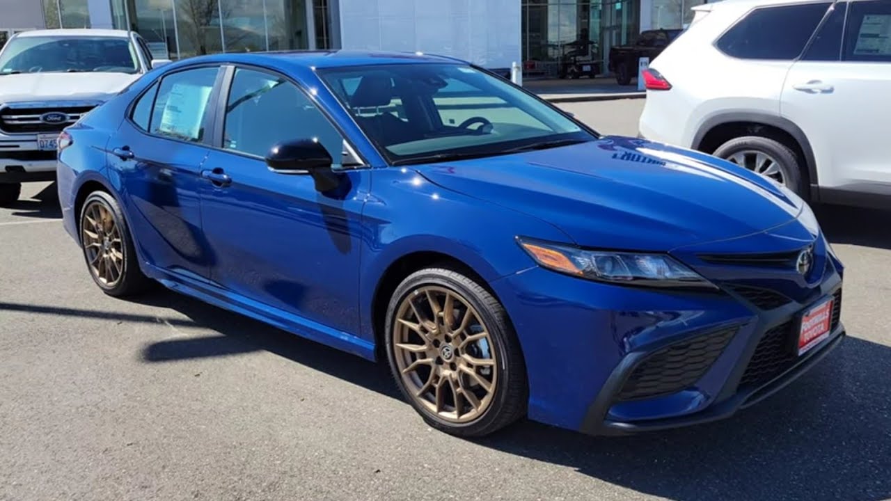 2024 Toyota Camry SE Nightshade Edition AWD in Reservoir Blue - YouTube