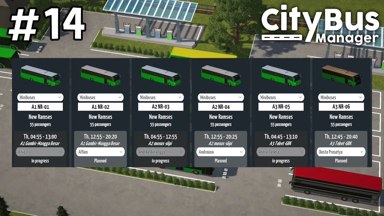 JADWAL KERJA SHIFT, BUS BARU - City Bus Manager Indonesia Part 14 - YouTube