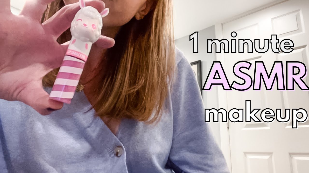 Doing your ASMR makeup in 1 minute | mouth sounds, no talking - YouTube