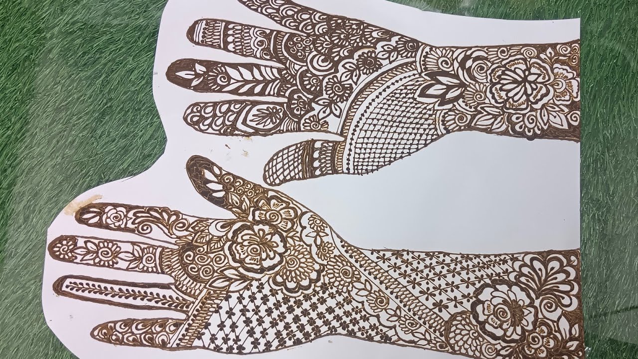 Patel ki dhal se phool check mehndi design ️💐🌹🌺 easy mehndi for simple ...