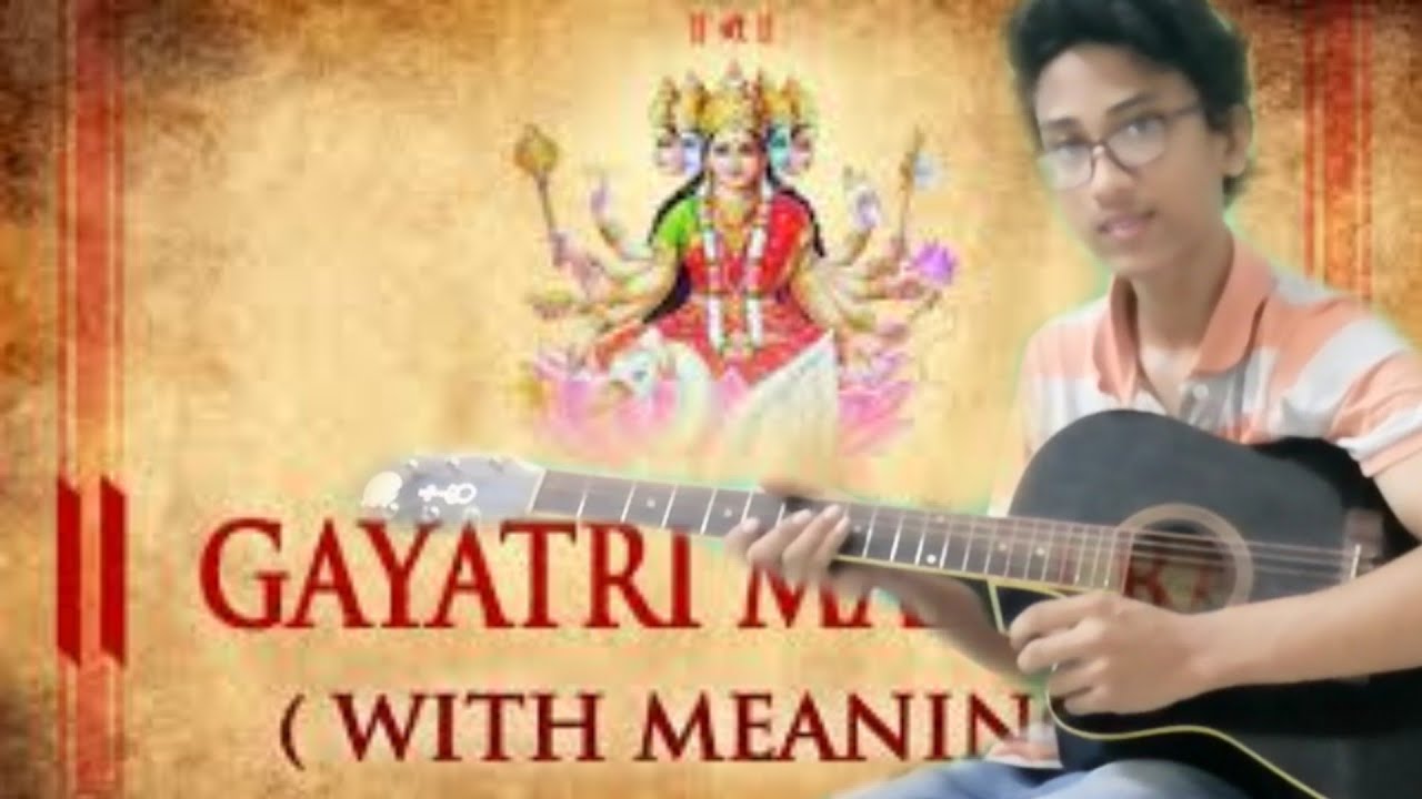 How to play gayatri mantra on guitar //easy tabs //by jaswanth arjun ...