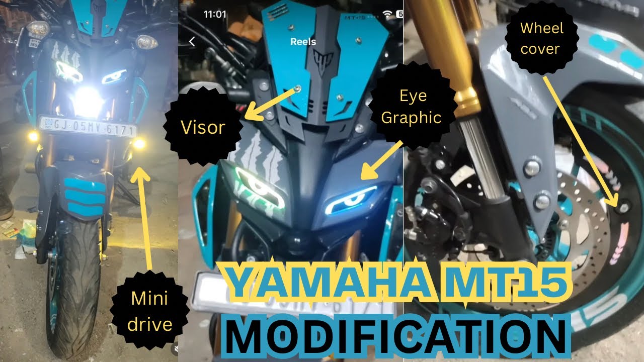 Yamaha mt15 wheel cover ll Yamaha mt 15 modified ll Yamaha mt15 ...