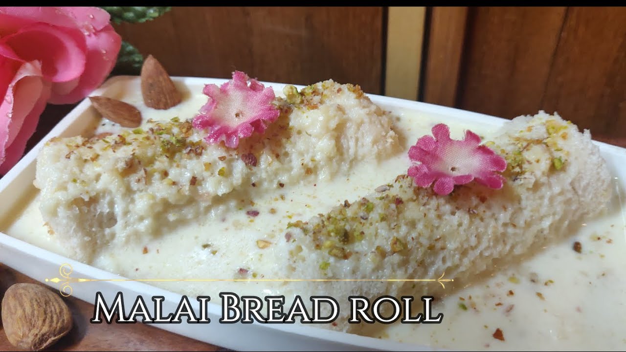 Malai Bread Roll | Rasmalai | Malai Roll | Easy to make rabdi malai ...