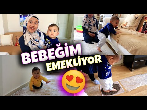 MAŞALLAH BEBEĞİM EMEKLİYOR!!! BEBEĞİMLE EVDE BİR GÜN!