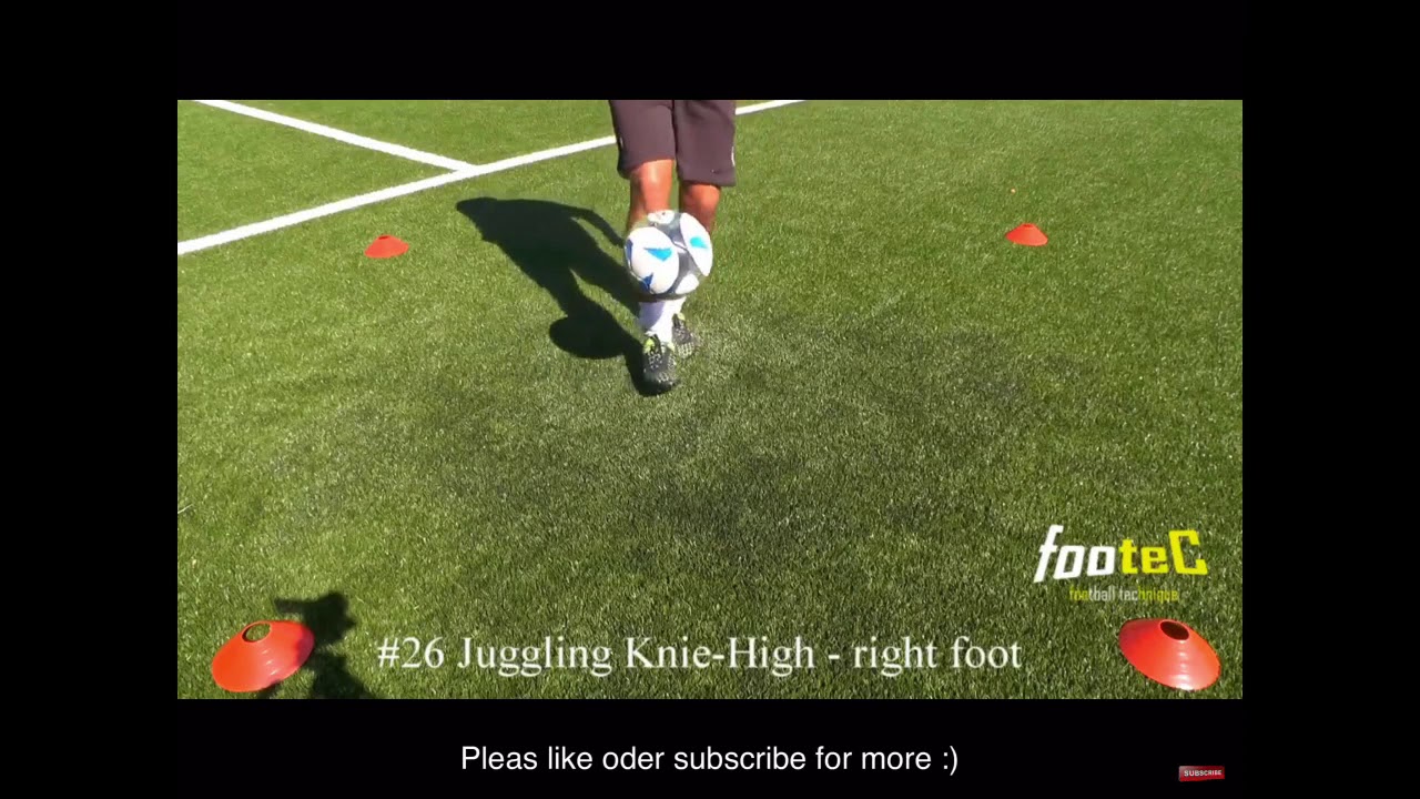 #26 Juggling Knee High - right foot - YouTube