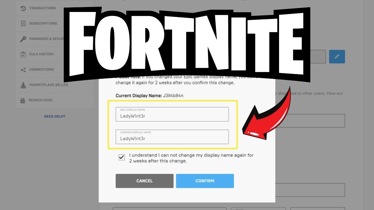 How to Change your FORTNITE EPIC Name on PS4 - YouTube