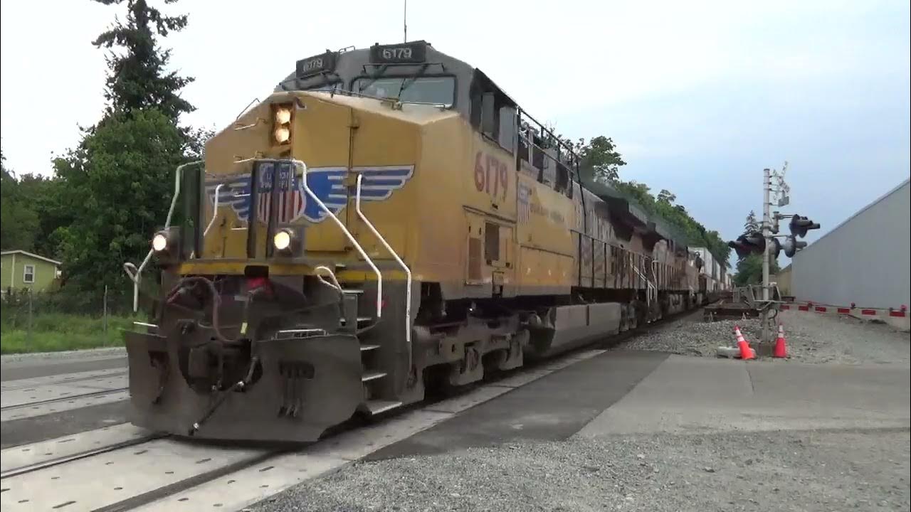 (Northbound) Union Pacific Intermodal Train passes through the South 19TH Street Railroad ...