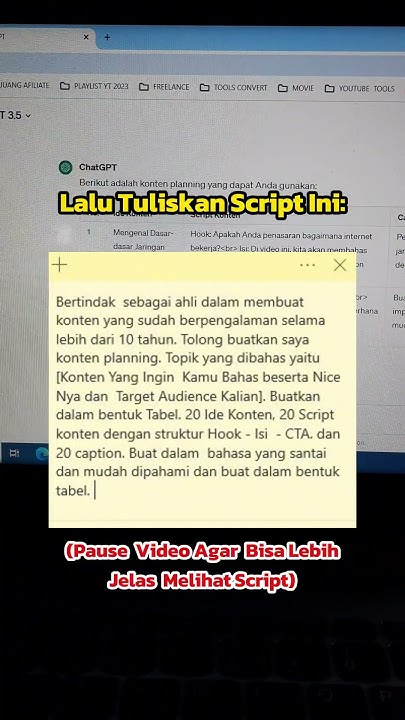 Cara Temukan Ide Konten Dengan Scripting Pake AI Hasilnya Bagus Kok #kontenkreator #idekonten ...