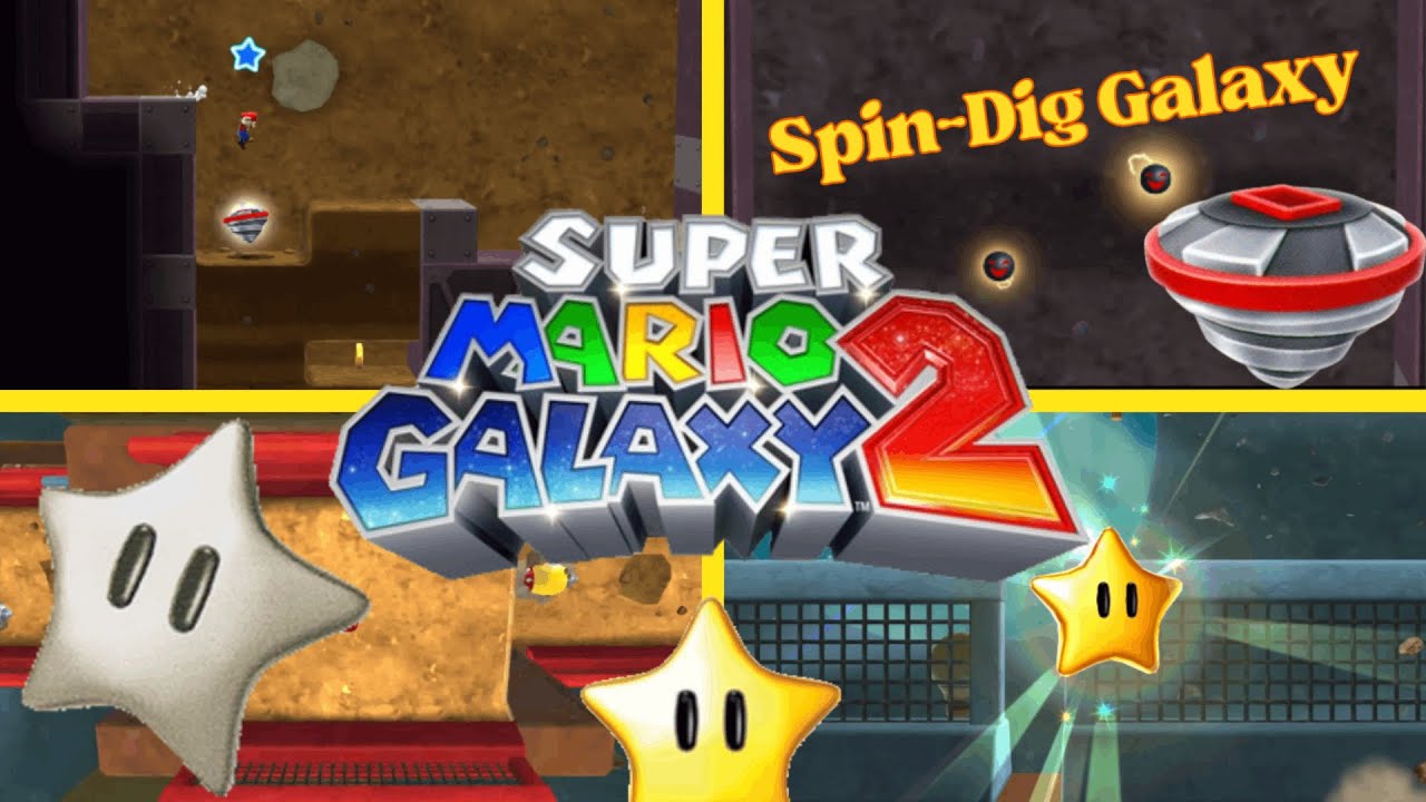[Super Mario Galaxy 2] Spin-Dig Galaxy | Silver Stars Down Deep - YouTube