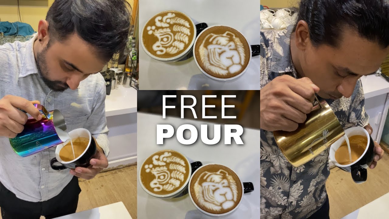 How to practice latte art || barista training || coffee making skills ...