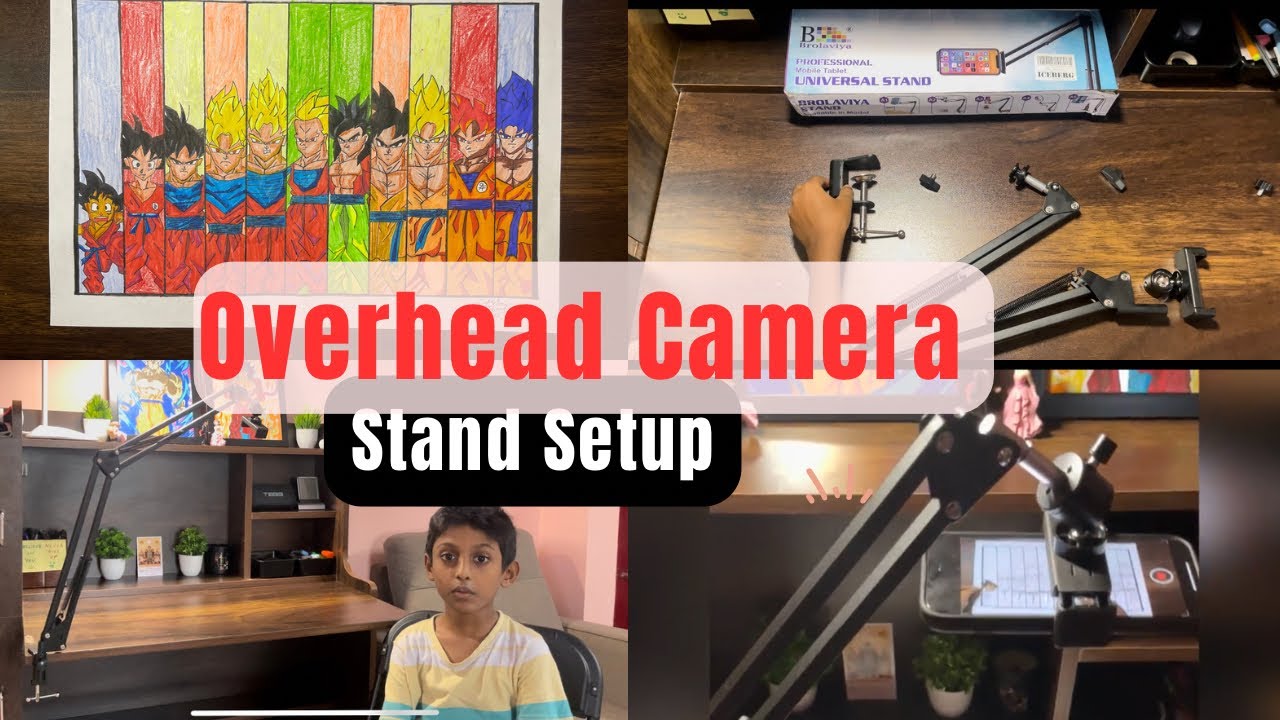 BROLAVIYA Overhead Camera Stand Setup | How I film my Video | How to ...