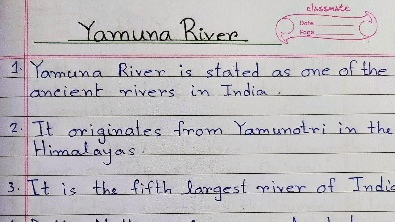 10 lines Essay on Yamuna River || Yamuna River Essay in English - YouTube